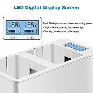 Feirsh Charger Station Gift for Arlo, Digital LED Screen Charging Station Compatible for Arlo Pro/Pro 2/Go Camera (No Batteries)