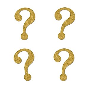Gold Question Mark Cut-outs, 12-Pack Table Topper Gender Reveal Baby Shower Party Decorations