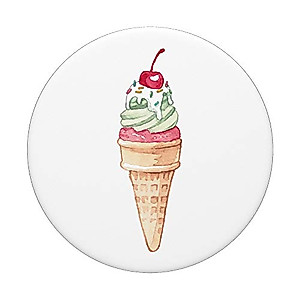 Watercolor Ice Cream PopSockets Grip and Stand for Phones and Tablets