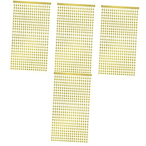 4 Sets Five-Pointed Star rain Silk Curtain Party Fringe Backdrop Fringe Curtain Ornament Doorway Tassel Curtain Door Fringe Curtains foil Door Curtain The pet Baby Porch Door Trim