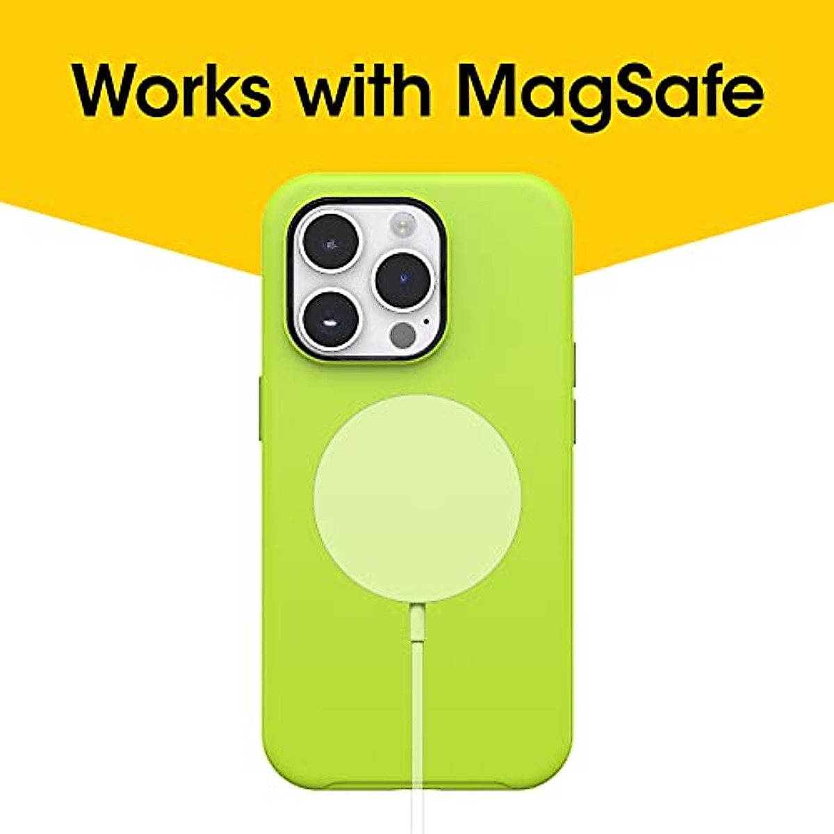 OtterBox SYMMETRY SERIES+ Antimicrobial Case with MagSafe for iPhone 14 Pro (ONLY) - LIME ALL YOURS (Green)