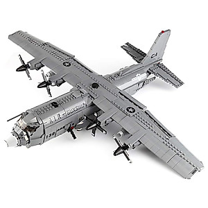 Xingbao Military Army Series The AC130 Aerial Gunboat Set Building Blocks Bricks Educational Toys Classic Model Plane WW2 Toys Adult Toys for Men Compatible All Major Brand