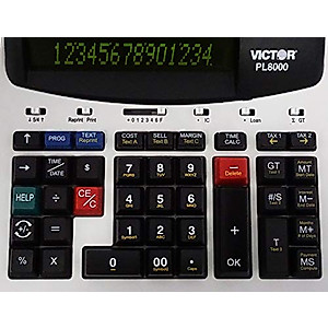 Victor Technology PL8000 Thermal Printing Calculator, Prompt Logic, Help Key, 8.0 Lines Per Second