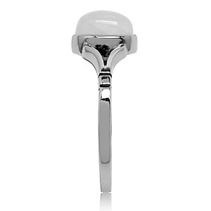 Silvershake 8X6mm Natural Oval Shape Moonstone 925 Sterling Silver Solitaire Ring Size 8