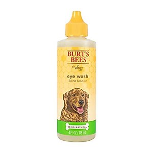 Burt's Bees for Pets Dogs Natural Eye Wash with Saline Solution | Eye Wash Drops for Dogs Or Puppies | Eliminate Dirt and Debris from Dog Eyes with Dog Eye Rinse, 4oz