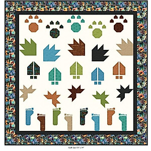 Riley Blake Legends of The National Parks Footprints, Fabric by The Yard (Sand)