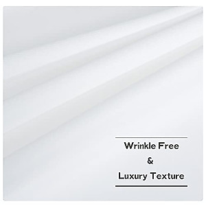 NICETOWN 2 Pieces Porch Curtains Outdoor Waterproof, Privacy Thermal Insulated Tab Top Sun/Rain Protection Indoor Outdoor Drape for Cabana/Pool, White, 55 by 84 inches