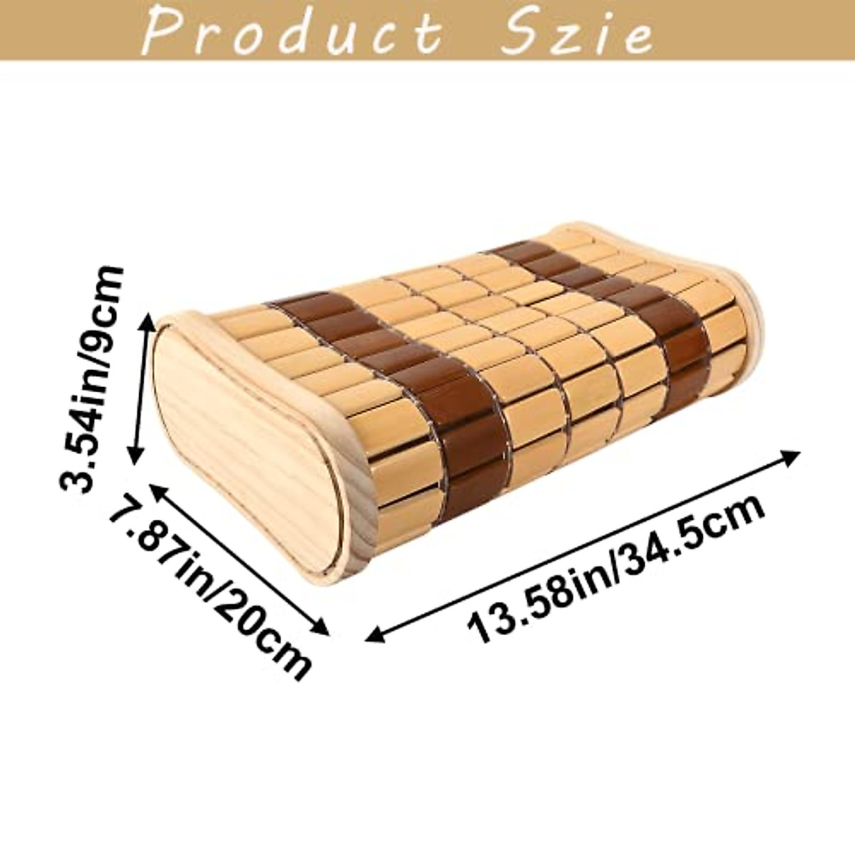 ikare Wooden Sauna Pillow - Bamboo Sauna Neck Rest, Sauna Accessories Headrest for Relaxing Home Gym Saunas Spa Spas Steam Rooms