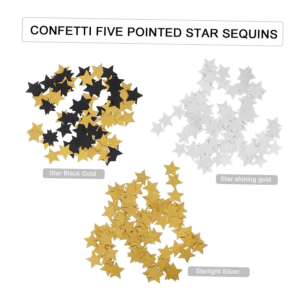 ERINGOGO 600 Pcs Confetti Fake Ice Cream Cone Desktop Decor Wedding Decor Dining Room Table Decor Table Scatter Wedding Embellishments Party Decoration New Sequins Paper Baby Metal Foil