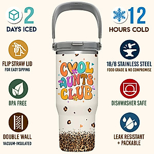 TAMUNBEE Aunt Gifts from Niece, Nephew - Birthday, Mothers Day, Thanksgiving, Christmas Gifts for Auntie - Best Aunt Ever Gifts Ideas - 30oz Tumbler With Handle