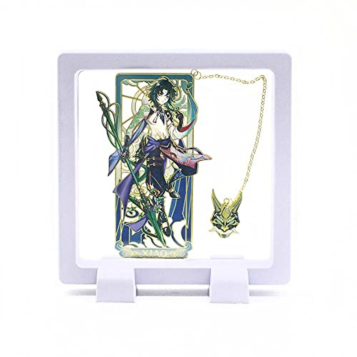 Genshin Impact Bookmark Venti / Tartaglia / Xiao Cartoon Figures Printed Bookmarks Mini Cards (Xiao)