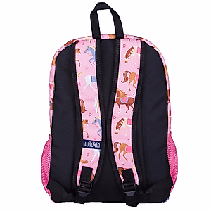 Wildkin 16-Inch Kids Backpack for Boys & Girls, Perfect for Elementary School Backpack, Features Padded Back & Adjustable Strap, Ideal Size for School & Travel Backpacks (Horses)