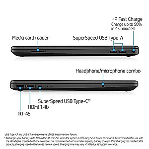 HP 2021 Notebook 15 Laptop, 15.6" Full HD 1080P Display, Intel Celeron N4020 Processor, 16GB DDR4 Memory, 512GB SSD, 1-Year Microsoft Office 365, Webcam, Type-C, RJ-45, HDMI, Windows 10 S
