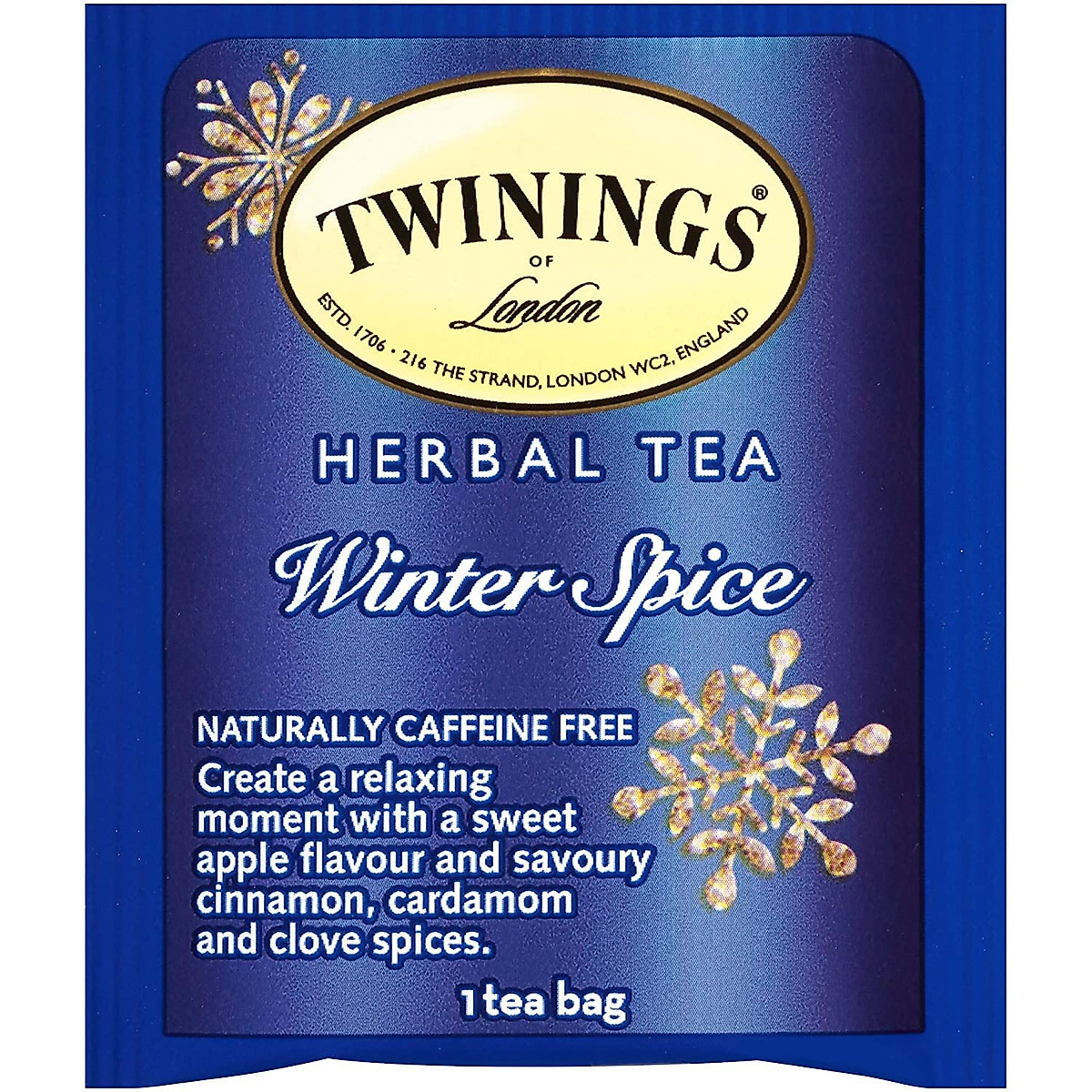Twinings Christmas Tea and Winter Spice Tea Variety Pack - 1 Caffeinated Spiced Black Tea and 1 Caffeine-Free Spiced Camomile Herbal Tea, Bags Individually Wrapped, 20 Count (Pack of 2)