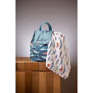 Stephen Joseph Kids' Unisex Toddler Back to School, Quilted Backpack, Ballet Bunny Dark Blue, One Size