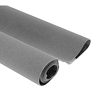 14.5"x78.7" Self Adhesive Velvet Drawer Liner Roll Felt Fabric Velvet Flocking Liner for Jewelry Drawer Box Shelf Crafts (Grey)