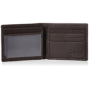 Timberland mens Wellington Leather Rfid Bifold Commuter Security Wallet, brown, One Size