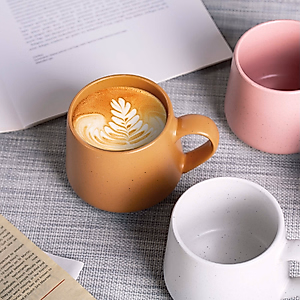 Cutiset 13 Ounce Multicolor Ceramic Coffee Mugs, Unique Glazed Microwave Safe and Oven Safe Coffee Mug,for Tea,Coffee and Hot Chocolate,Set of 4