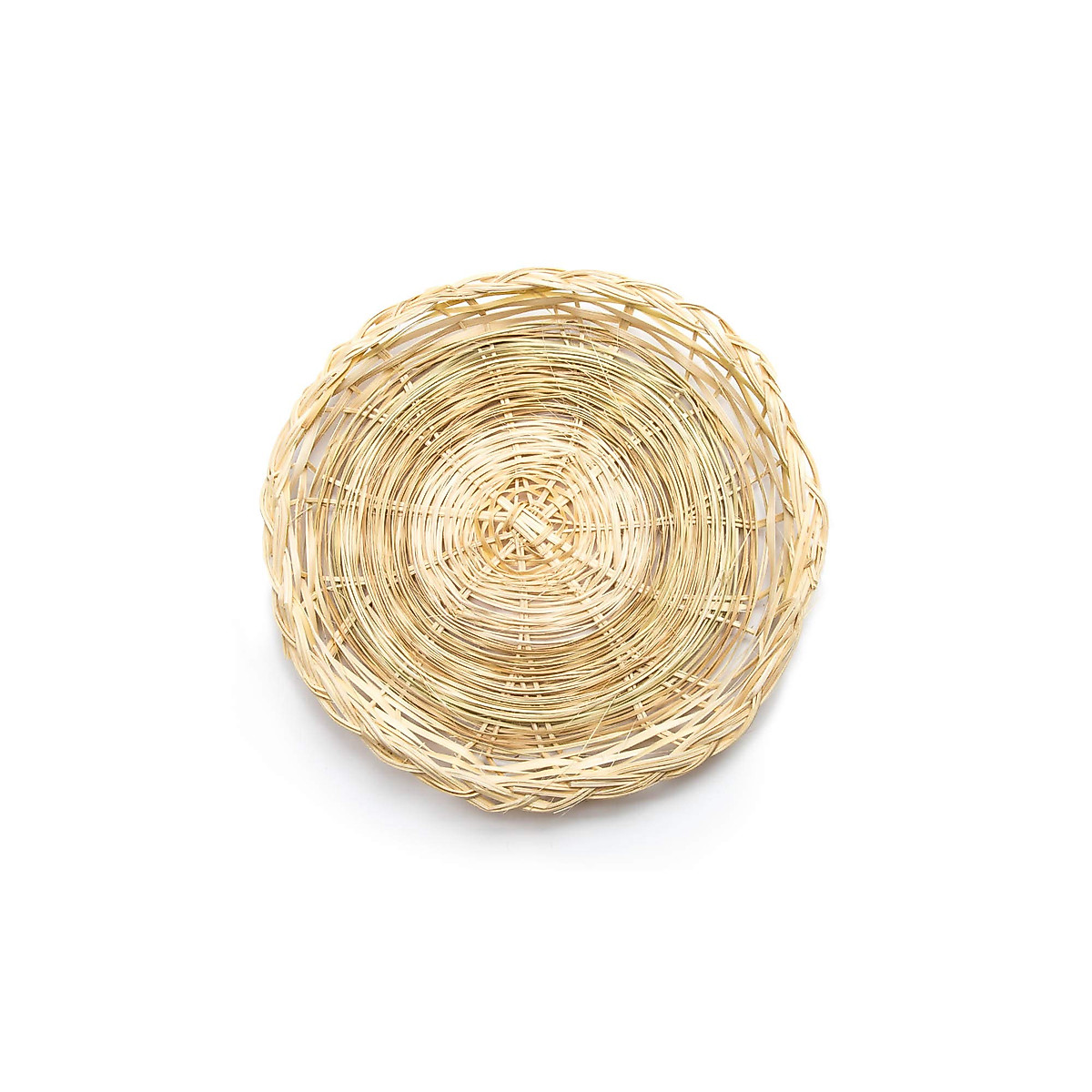 Fox Run Brown Wicker Paper Plate Holders, 9.75 x 9.75 x 0.5 inches