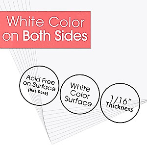 Golden State Art, 16x20 White Backing Board for Frames, DIY Projects, Photos (20 Pack)