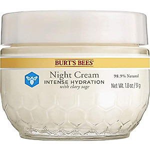 Burt's Bees Intense Hydration Night Cream, Moisturizing Night Lotion, 1.8 Oz (Package May Vary)