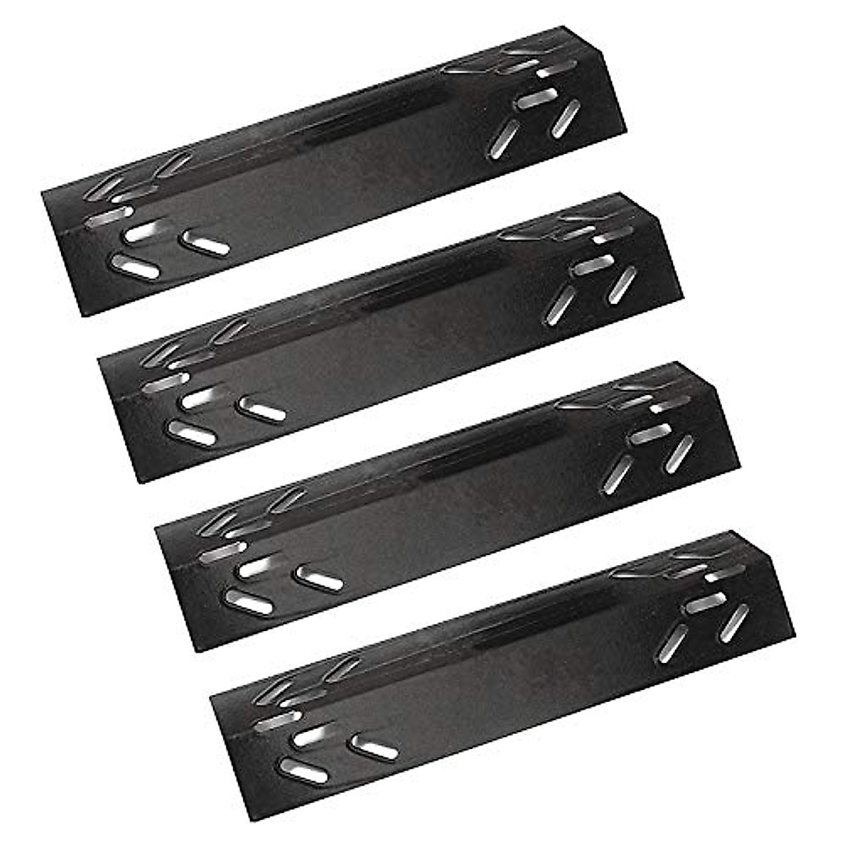 Hongso PPA521 (4-Pack) Porcelain Steel Heat Plates, Heat Shield, Heat Tent, Burner Cover Replacement for Sears Kenmore 119.16144210, 119.162300, 119.162310 Gas Grill Models (16 1/4" x 4 1/8")