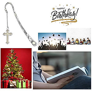 Gzrlyf Cross Bookmark Glow in The Dark Bookmark Luminous Book Markers Book Lover Gifts Christian Gifts (Luminous Bookmark)