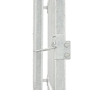 vidaXL Outdoor Dog Kennel Galvanised Steel 299.2"x299.2"x76.8"