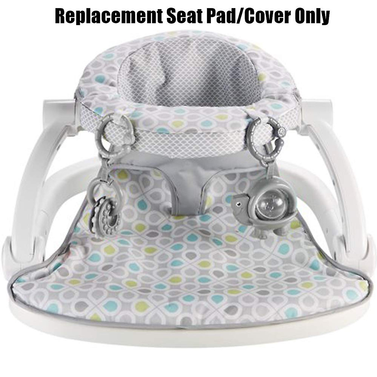 Replacement Seat Pad for Sit-Me-Up Floor Seat - FLD88 ~ Fisher-Price Baby Sit Me Up Seat ~ Honeydew Drop ~ Replacement Seat Cover in Grays and Greens