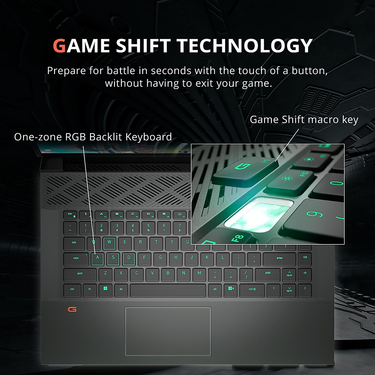 Dell G16 Gaming Laptop, 16'' QHD 165Hz Display, Intel Core i7-12700H, NVIDIA GeForce RTX 3060 6GB GDDR6, 16GB DDR5 RAM, 512GB PCIe SSD, 1 Zone Backlit Keyboard, Win 11 Pro, Black
