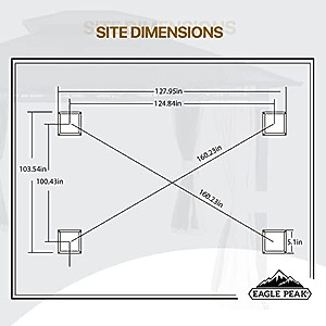 EAGLE PEAK 10x12 Outdoor Double Roof Hardtop Gazebo with Decorative Lattice Eave Steel Frame, Mosquito Mesh Netting and Light Beige Privacy Curtains, Backyard Patio Garden Gazebo Pavilion, Black