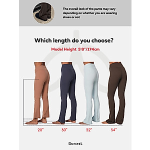 Sunzel Yoga Pants for Women with Pockets 30" Inseam Black XX-Large