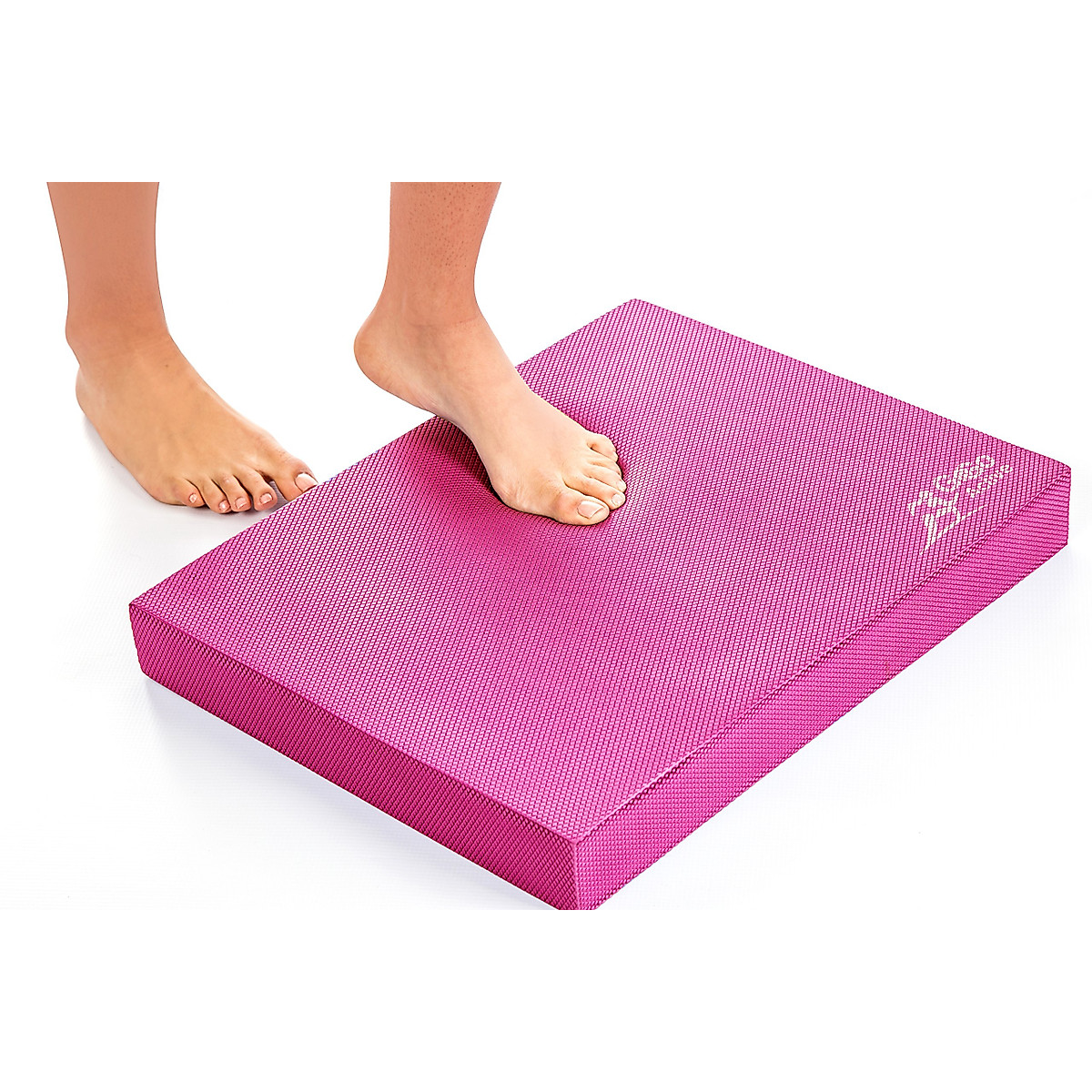 Go Go Active Balance Pad (Thick) - Exercising Training Mat for Therapy, Yoga, Pilates, Crossfit and Fitness - Non-Skid Bottom, Ecofriendly, Double-Sided - Home or Gym Use - XL 19x15'' (Hot Pink)