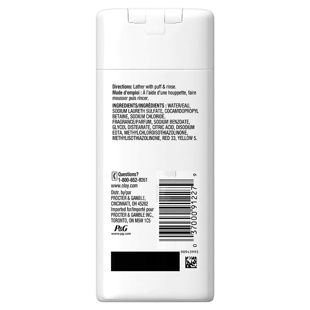 Olay Fresh Outlast Cooling White Strawberry & Mint Body Wash, Hydrating, 3 Fl Oz (89 Ml); Travel Size