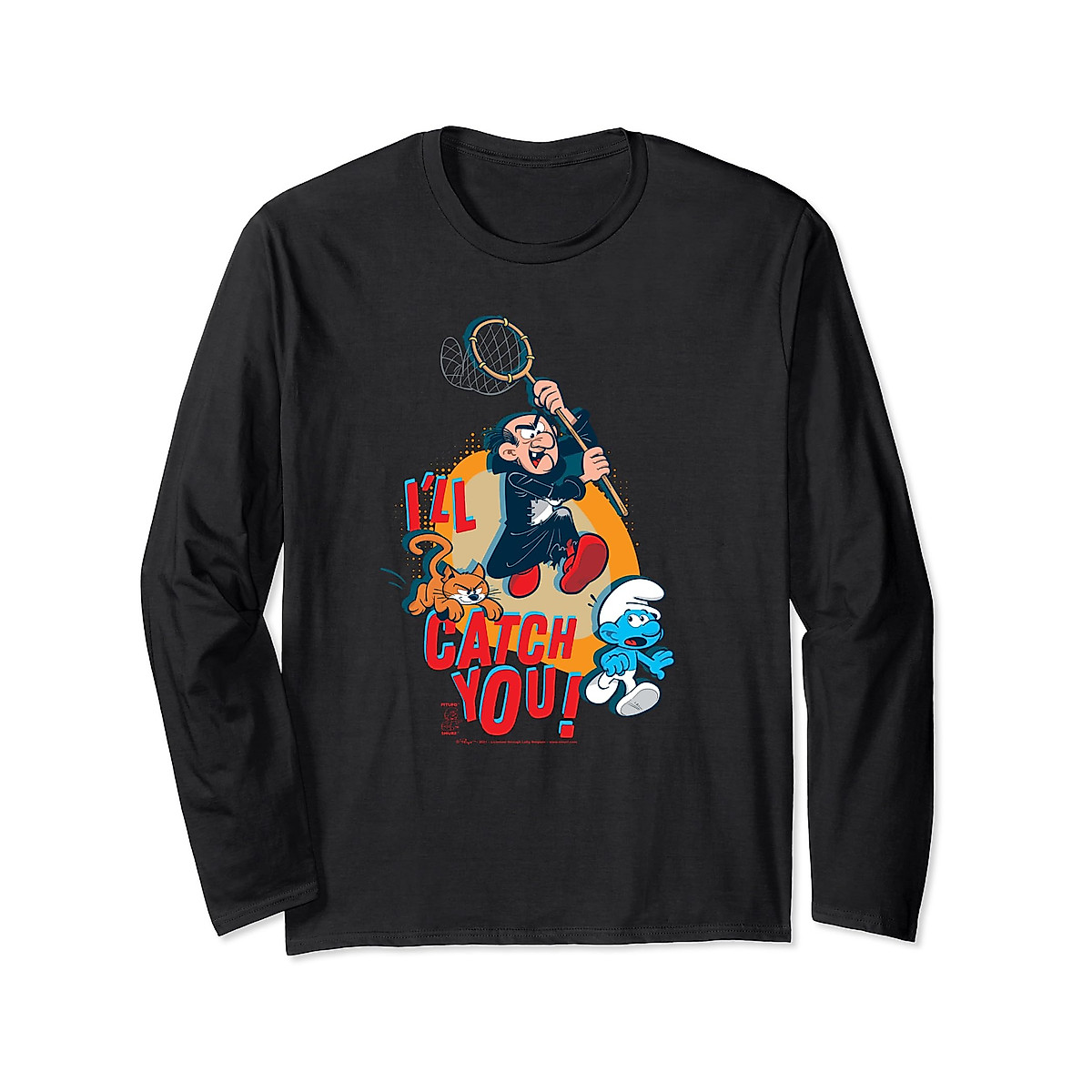 The Smurfs Gargamel Azrael I’ll Catch You! Long Sleeve T-Shirt