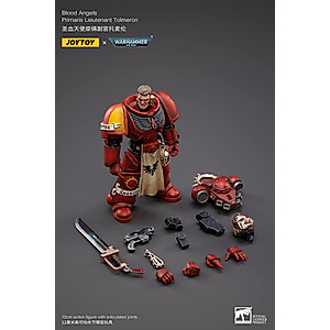 BLOOMAGE JOYTOY (BEIJING) TECH Warhammer 40K: Blood Angels Primaris Lieutenant Tolmeron 1:18 Scale Action Figure, Multi