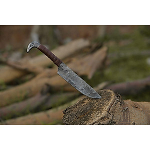 Viking Knife Custom Forged Full Tang Carbon Steel Ravens Head Hunting Camping Outdoor Knife Anniversary Birthday Xmas Gift Items