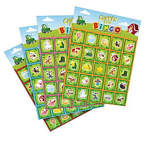 Goliath Chicken Poo Bingo Game - Wind-Up Chicken Drops Poos On Bingo Game Board - Ages 4 and Up, 2-4 Players