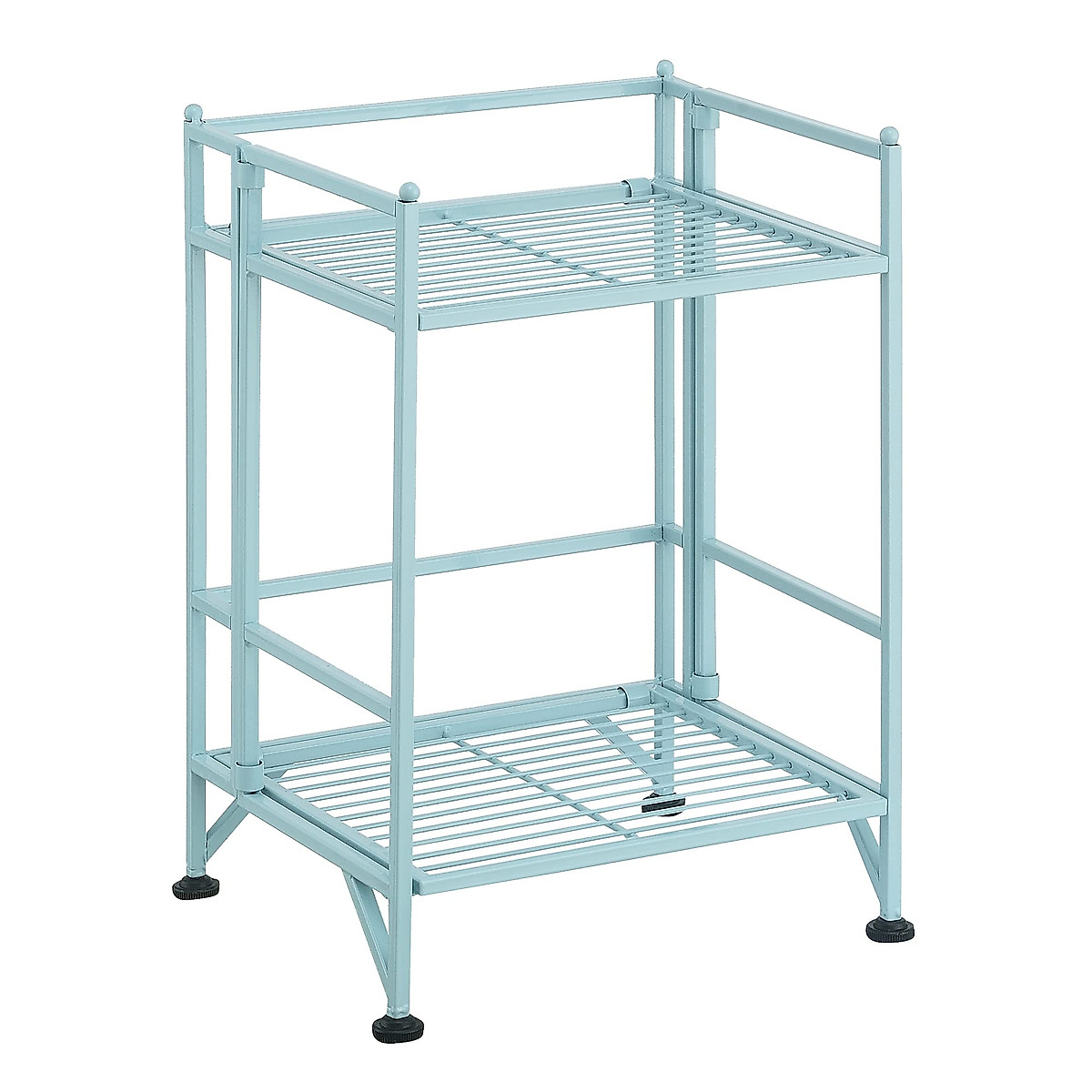 Convenience Concepts Xtra Storage 2 Tier Folding Metal Shelf, Sea Foam