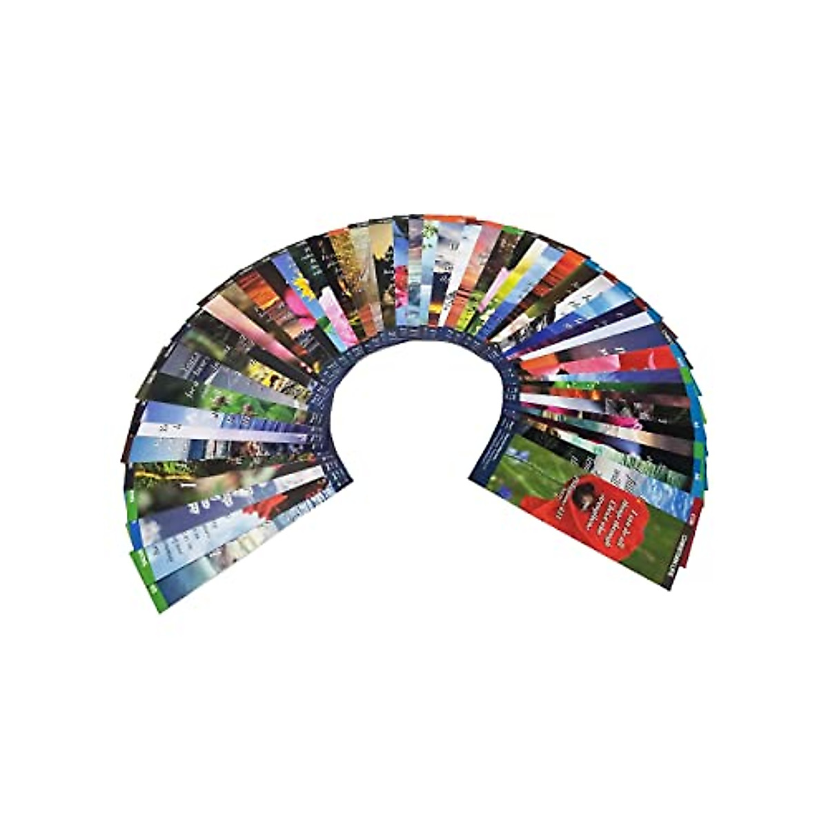 Bookmark Scripture Cards - Pack of 100 Variety Bible Memory Verse Cards | Popular, Encouraging Verses with Full Color Graphics | Useful Handouts for Faith Building, Sunday School, or Daily Life