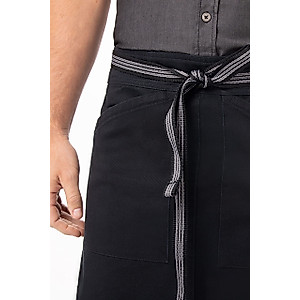 Chef Works Unisex Berkeley Half Bistro Apron, Jet Black, One Size