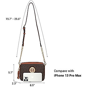 MKP Lightweight Medium Fashion Crossbody Bags Purses for Women Signature Shoulder Messenger Bag with Tassel Zipper Pocket