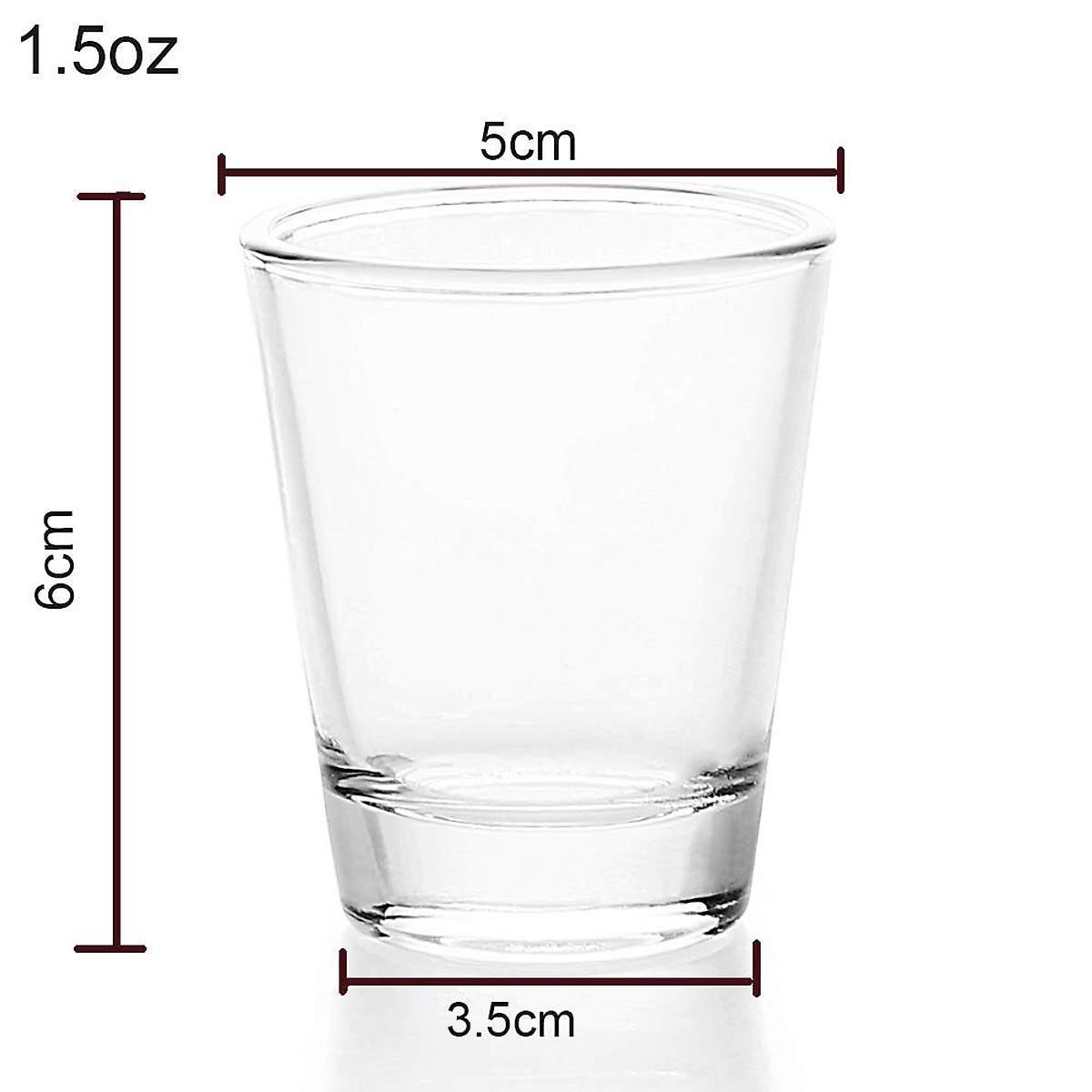 NCnnwovf 1.5 oz Shot Glass Sets with Heavy Base Clear Shot Glasses (2)