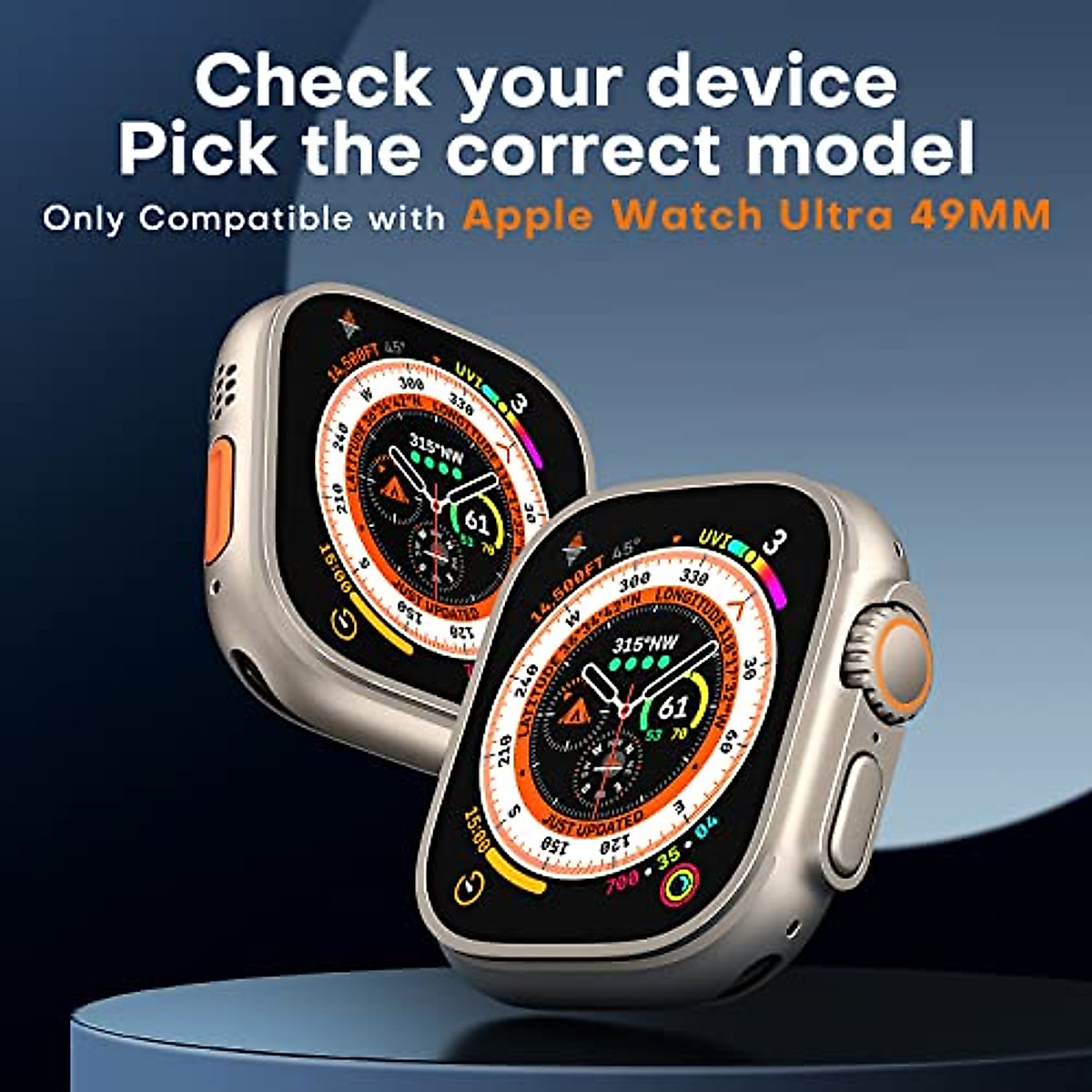 TOCOL 4 Pack for Apple Watch Ultra 2/1 Screen Protector 49mm, [10X Military-Grade Shockproof], Tempered Glass Screen Protector for iWatch Ultra 49mm, Anti-Scratch, High Definition, Ultra Thin, Clear