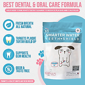 Furpeeps Labs Dogs Breath Freshener, Cat & Dog Dental Powder, Water Additive for Dogs, Plaque & Tartar Remover, Best Way to Eliminate Dogs & Cats Bad Breath, Vet Recommended 45 Servings.