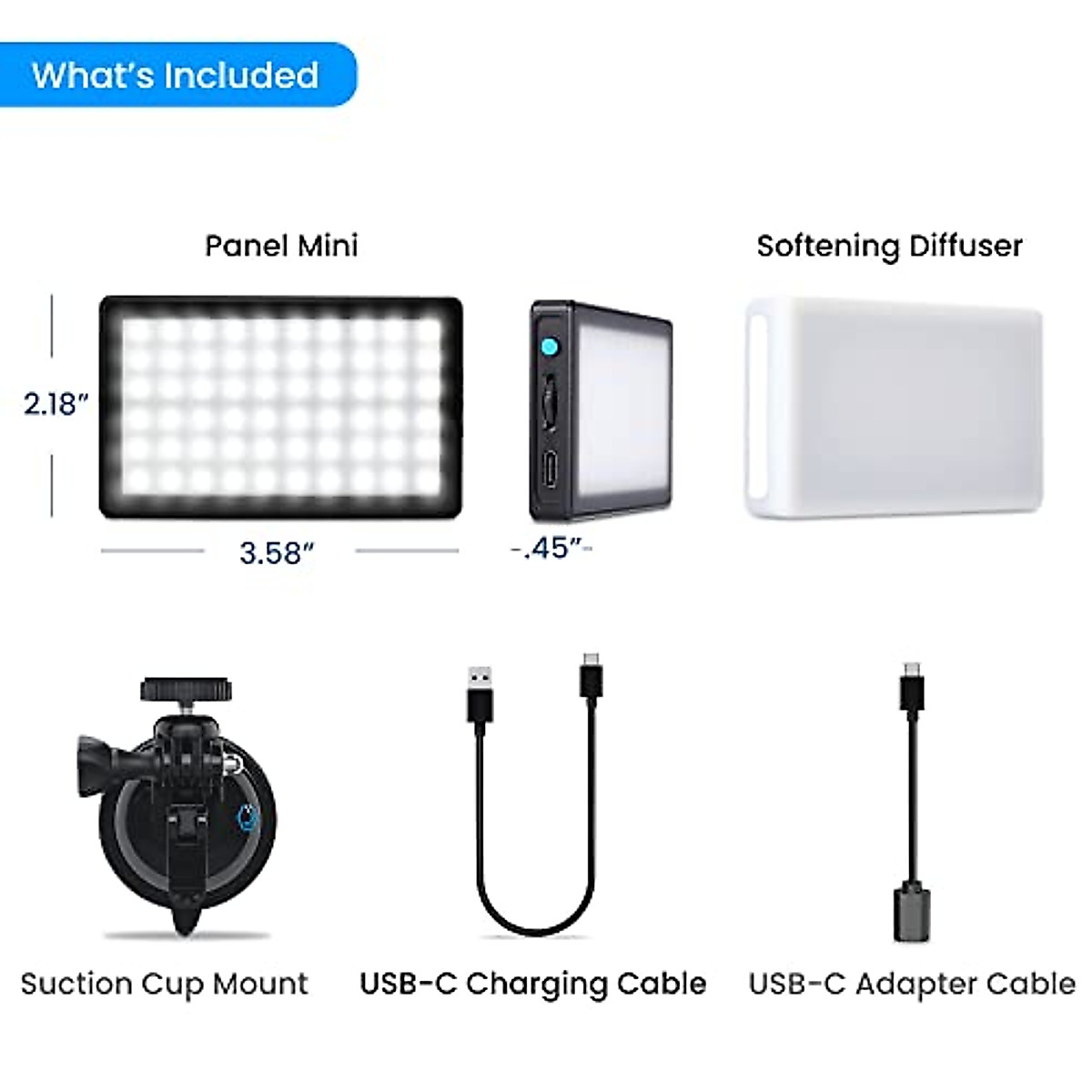 Lume Cube Video Conference Lighting Kit | Live Streaming, Video Conferencing, Remote Working | Lighting Accessory for Laptop, Adjustable Brightness and Color Temperature, Computer Mount Included