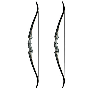 40lb Black Hunter Takedown Recurve Bow & 30lb Black Hunter Takedown Recurve Bow, 60" Right Handed with Ergonomic Design for Outdoor Training Practice