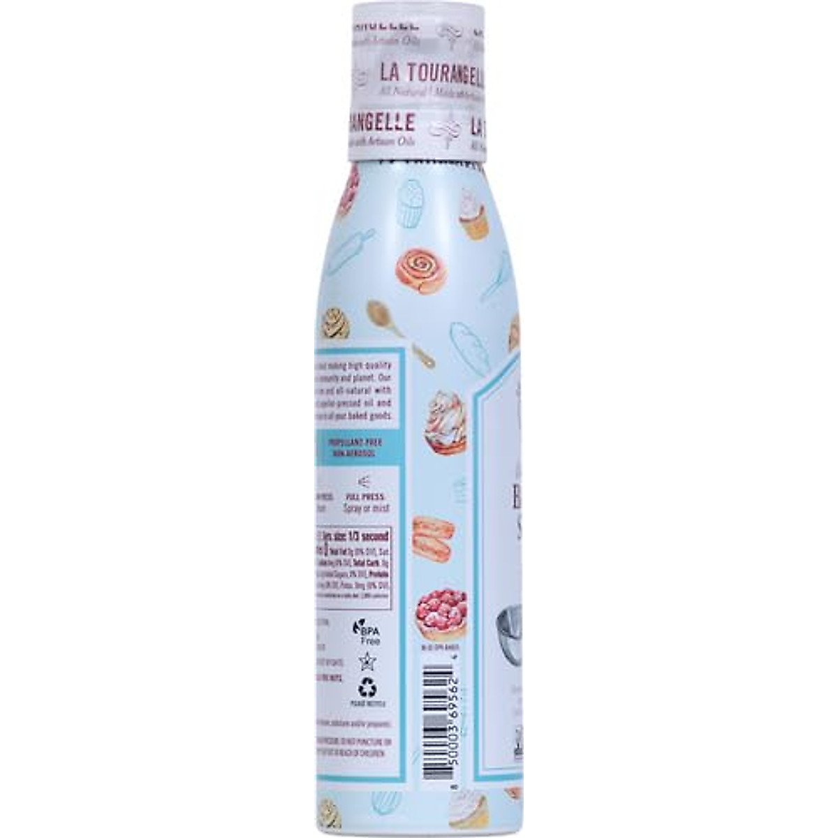 La Tourangelle, All Purpose Baking Spray, Gluten-Free, Non-Stick, Chemical Free and Propellant Free, Expeller-Pressed Cooking Spray Oil, 5 fl oz