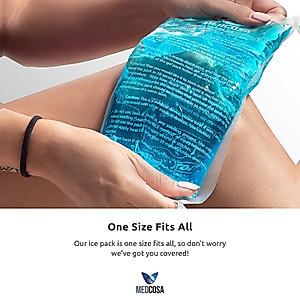 Medcosa Large Flexible Sport Ice Pack | Any Ache, Any Pain, We’ve Got You Covered | Extra Large Cold Reusable Pack | Ideal for Sport Injuries, R.I.C.E Treatment & Back Ailments