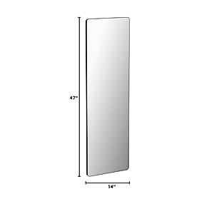 LVZORY Wall Mounted Mirror Full Length,47" x 14" Over The Door Mirror,Hanging Mirror Full Body Mirror,Vanity Makeup Dressing Mirror